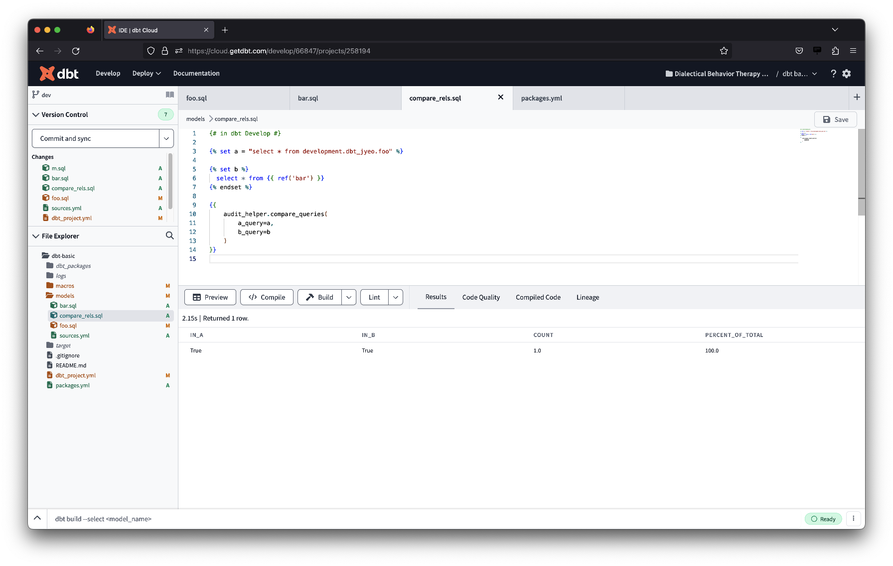 README provides guidance that doesn't work · Issue #81 · dbt-labs/dbt-audit-helper · GitHub
