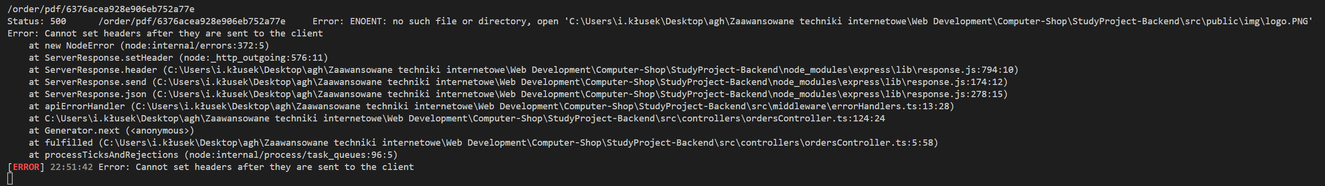 #Fix Error after sending invoice to client straight after he bought the product pdf is not ...
