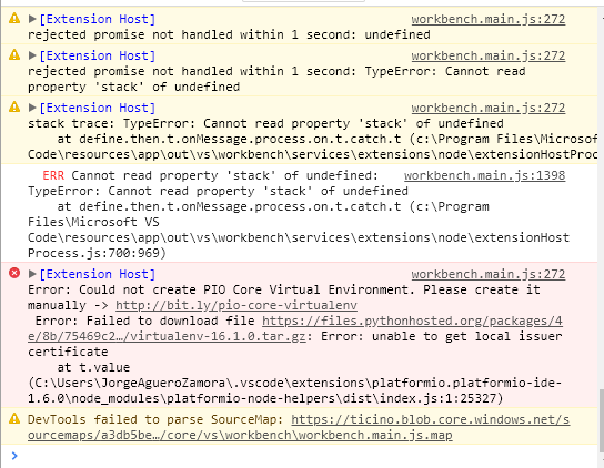 Error: unable to get local issuer certificate · Issue #672 · platformio/platformio-vscode-ide ...
