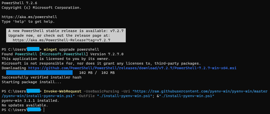 Bug Install Through Powershell Via Vscode Fails Without Error Description On Windows 11 When