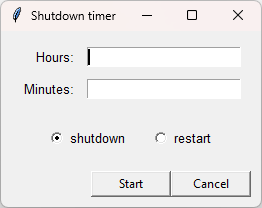 GitHub - Talal26/ShutdownTimer: A simple GUI allowing you to shutdown or restart your PC after ...