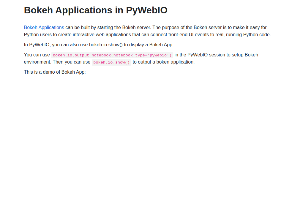 bokeh_app例子，如果开启远程访问，绘图不显示，本地访问没有问题 · Issue #342 · pywebio/PyWebIO · GitHub