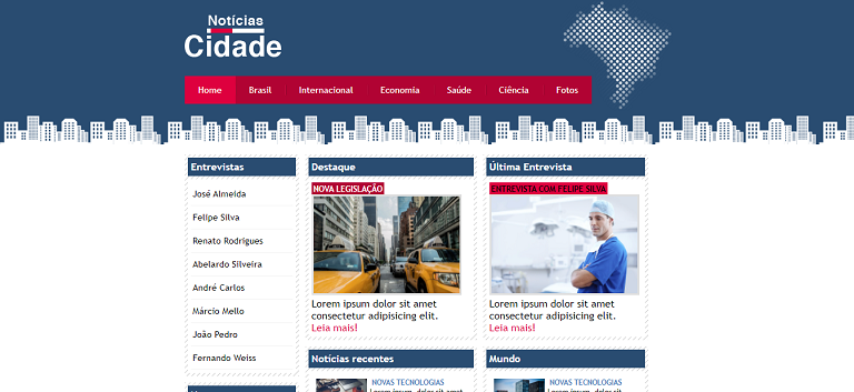 GitHub - andrewrdev/projeto-noticias-cidade: Um site simples feito com HTML e CSS