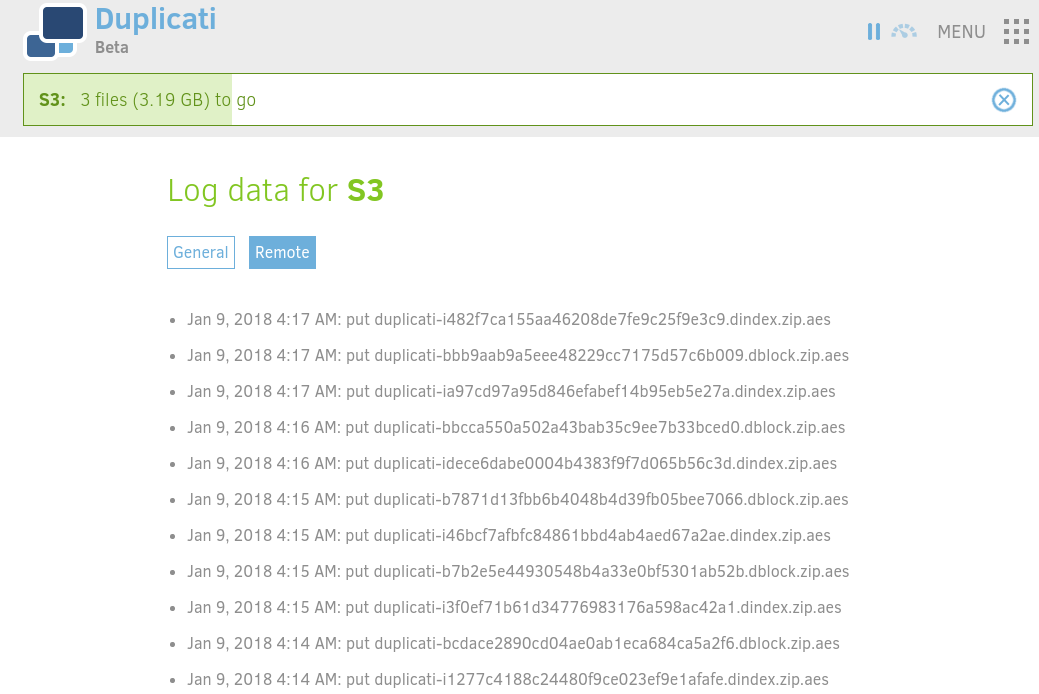 Duplicati 2.0.2 Stall/Freezes/Hangs in Backup to Amazon S3 on Ubuntu 18.04 · Issue #2955 ...