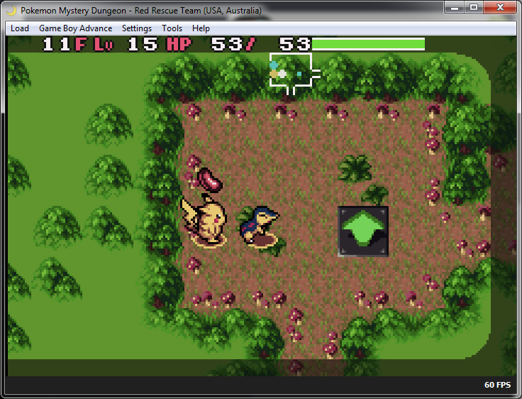 [GBA] Pokemon Mystery Dungeon (Japan) - Broken shadow/light visual ...