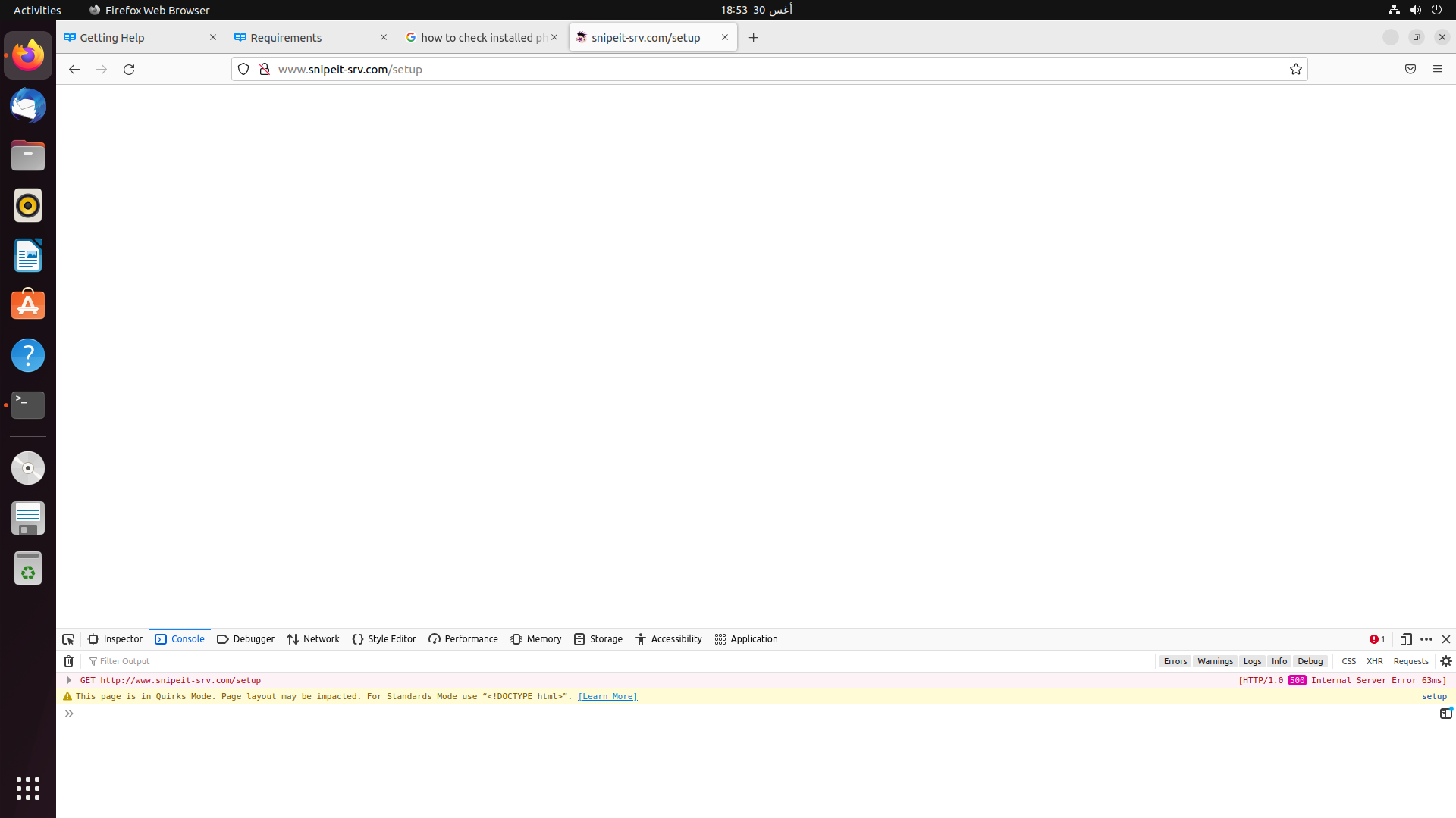 I Have Installed Snipe It On Ubuntu 22 Lts After All Configurations The Pre Flight Page Comes 