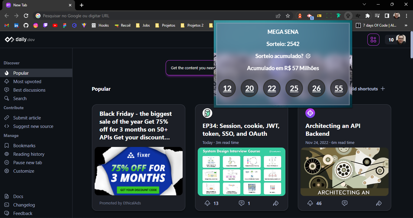 GitHub - dtfigueiredo/megasena-results: Projeto para desenvolver uma extensão para o navegador ...