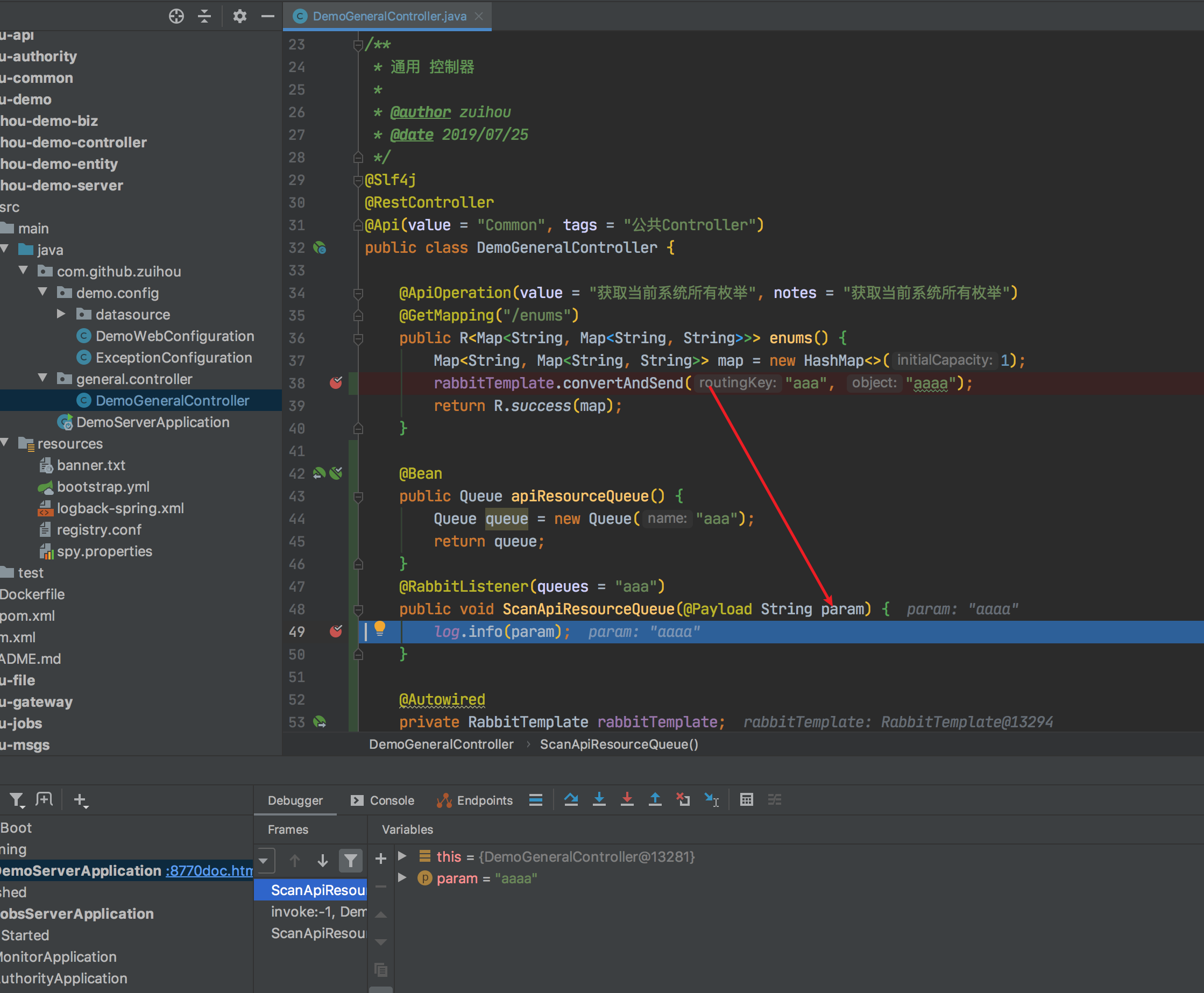 服务里使用rabbitmq，始终无法注入RabbitTemplate · Issue #13 · dromara/lamp-cloud · GitHub