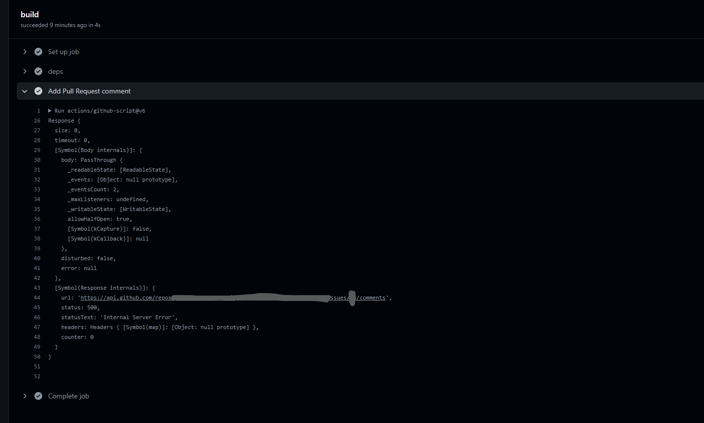 Createcomment With Certain Urls In Body String Causes Exception · Issue 256 · Actionsgithub