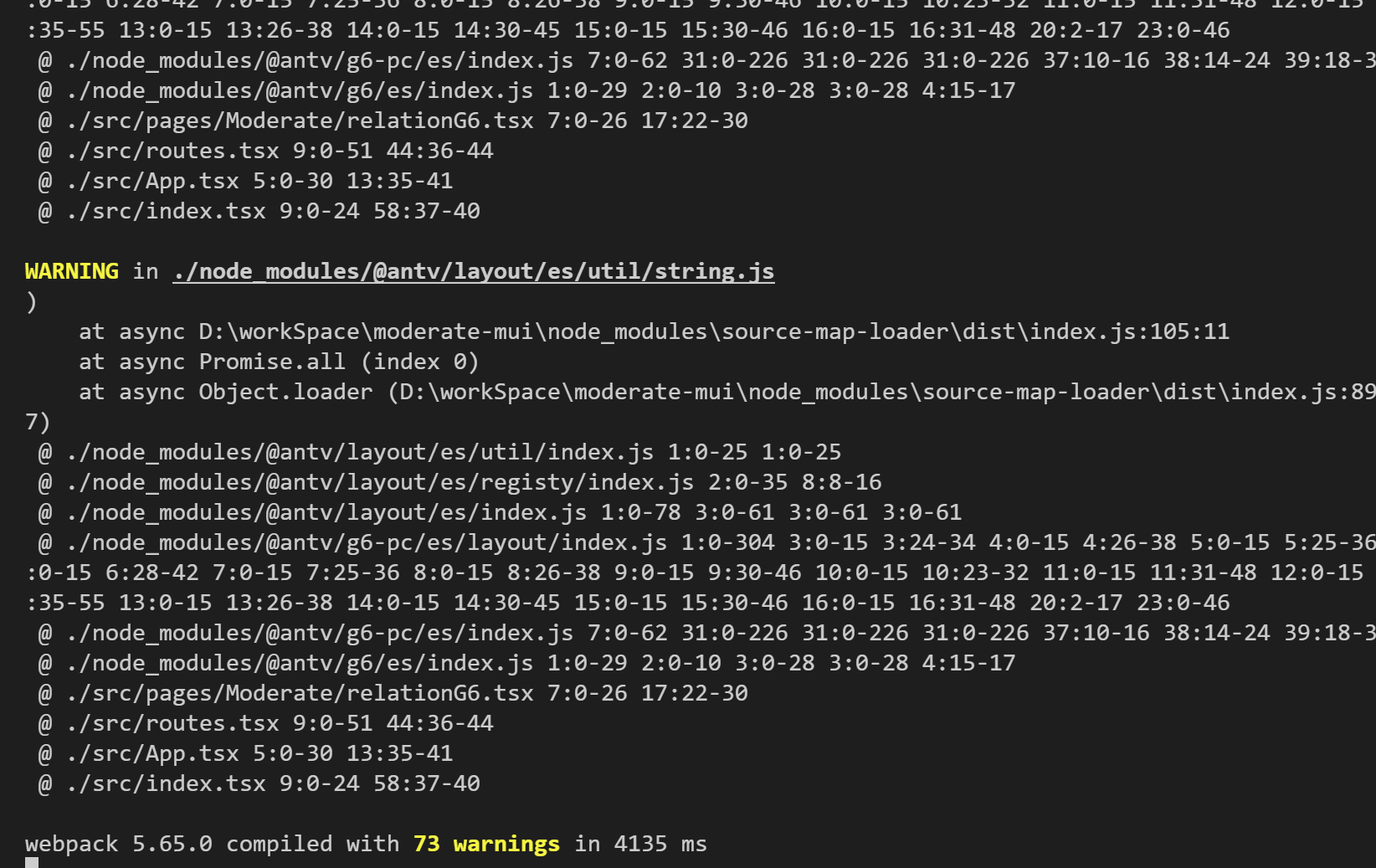 我用最新的create-react-app创建了一个Ts的模板项目，仅仅是引入G6，终端就报了非常多的error，但是项目能运行 · Issue #3407 · antvis/G6 · GitHub
