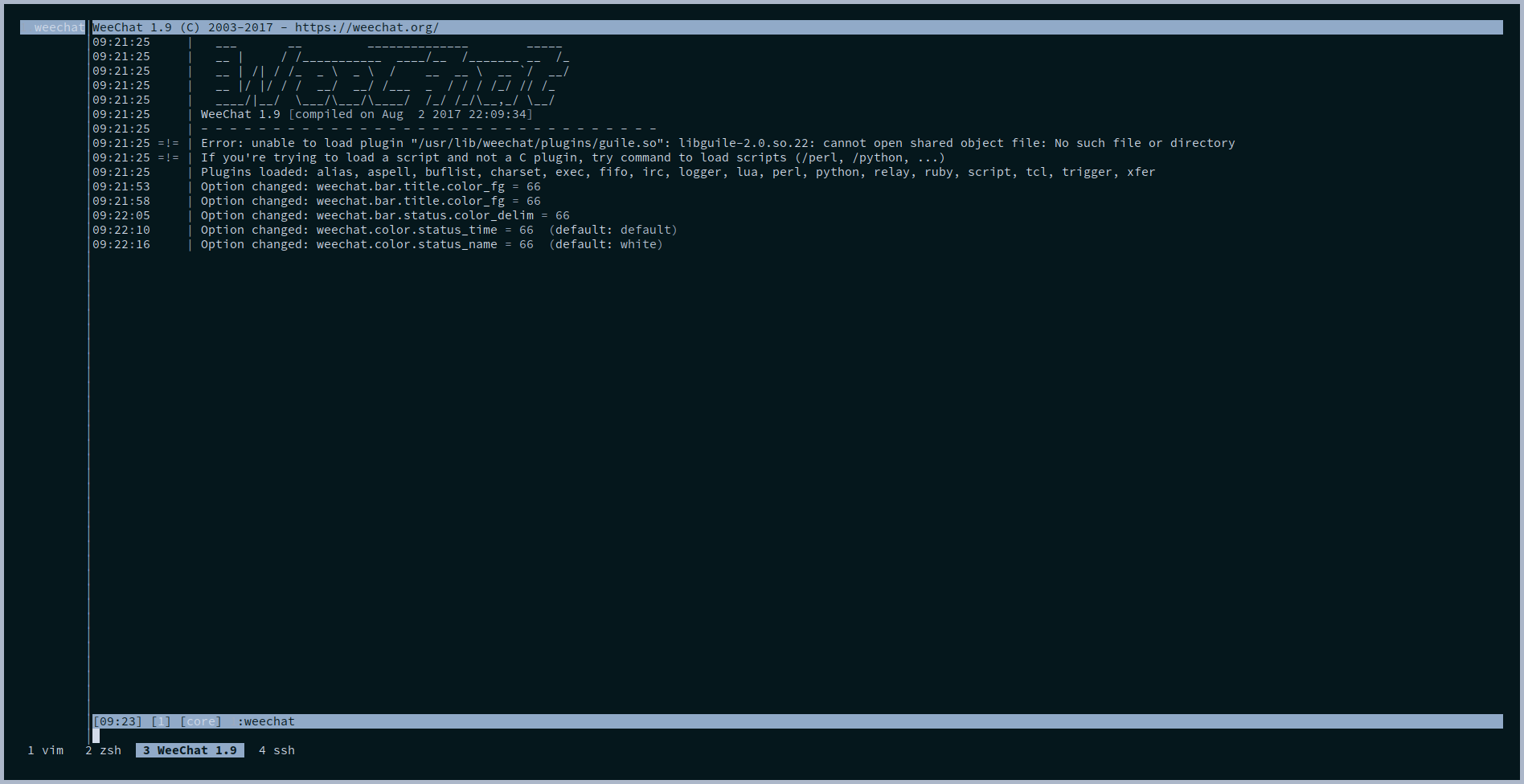 weechat support? · Issue #71 · dylanaraps/pywal · GitHub