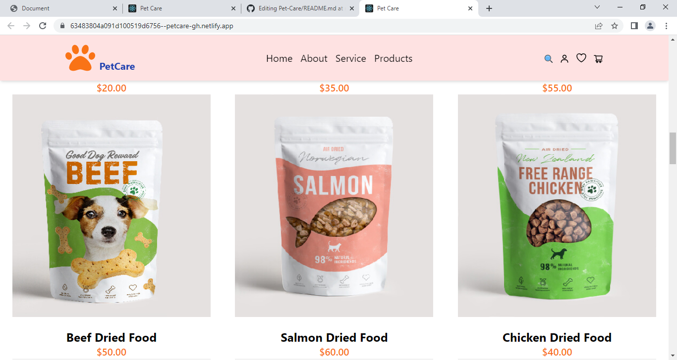 GitHub - Ghasty003/Pet-Care: PetCare is a web app based on pet welfare made with React and ...