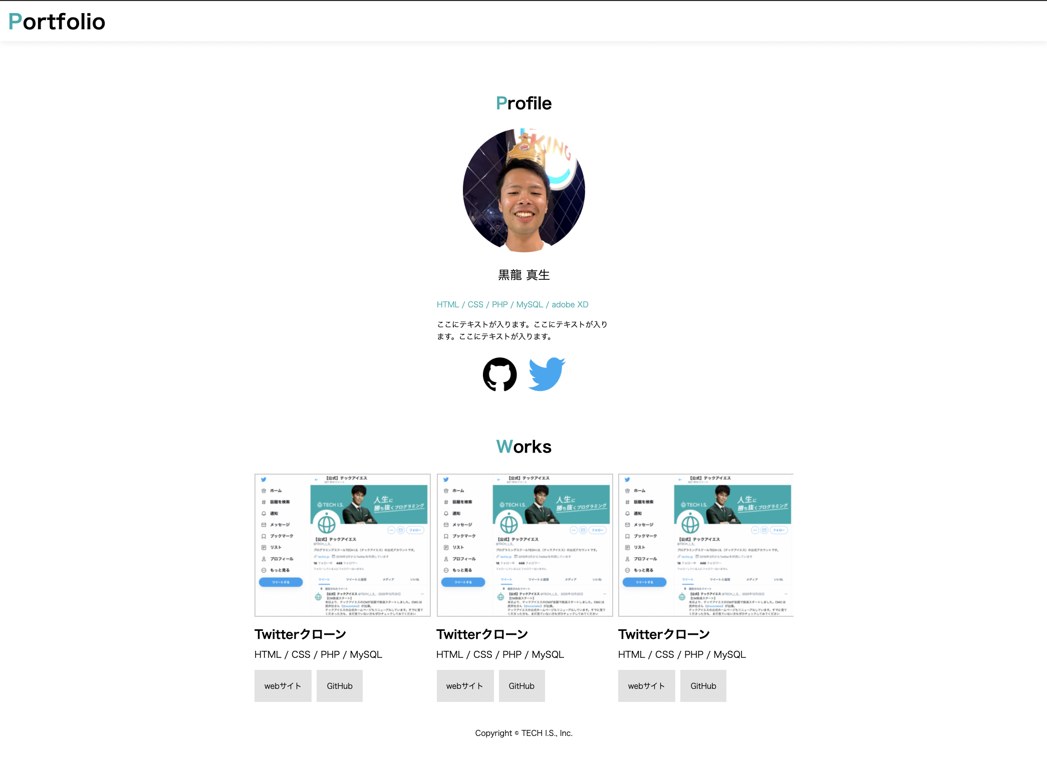 GitHub - kurotatsu-maiku/PortfolioSample