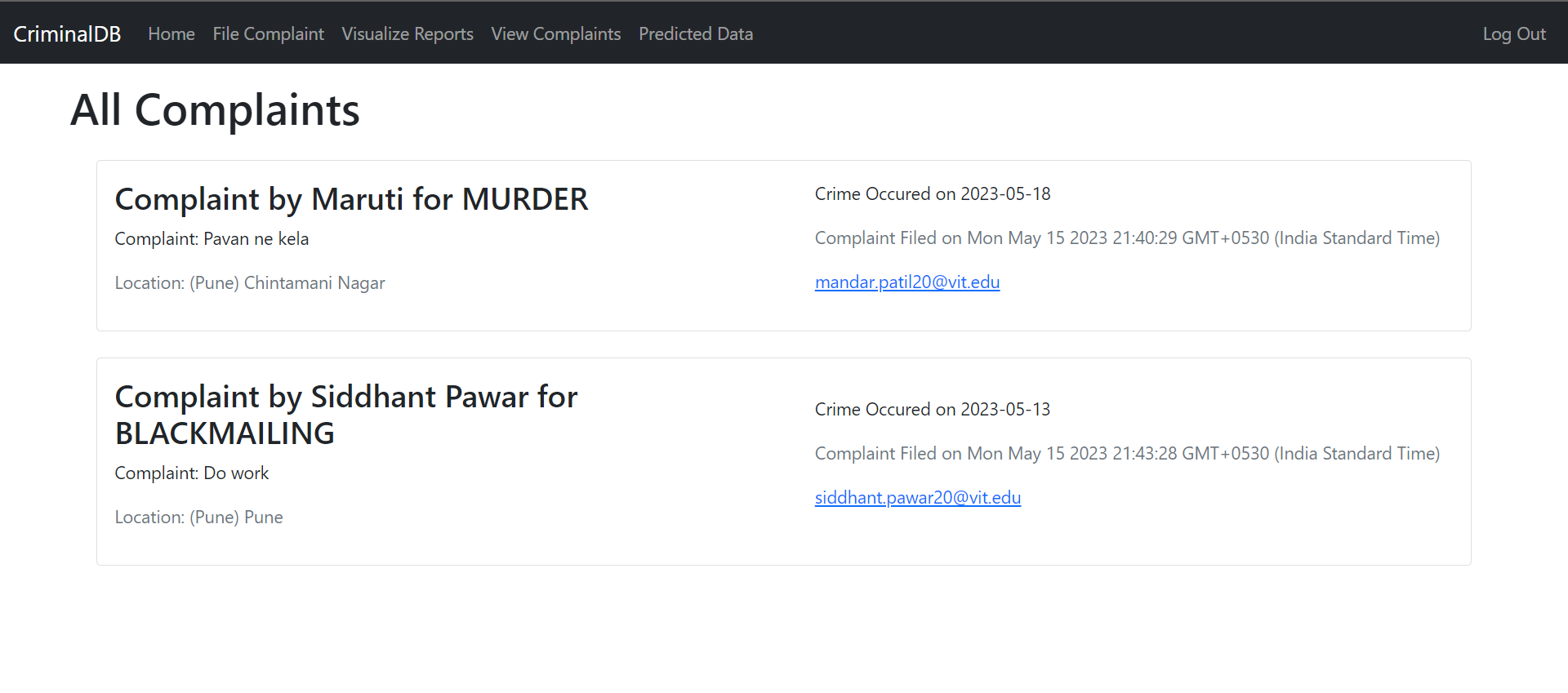 GitHub - SiddhantPawar03/crime-prediction-reporting-system: Following ...