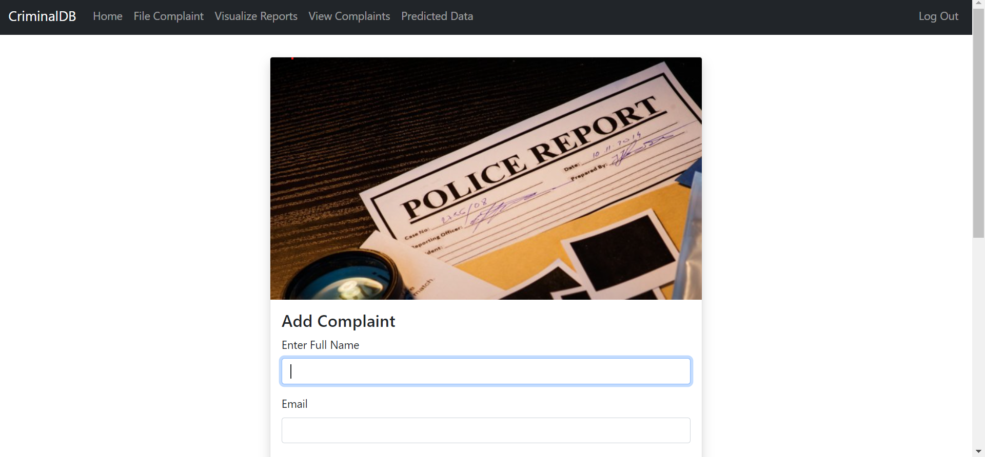 GitHub - SiddhantPawar03/crime-prediction-reporting-system: Following website would help to find ...