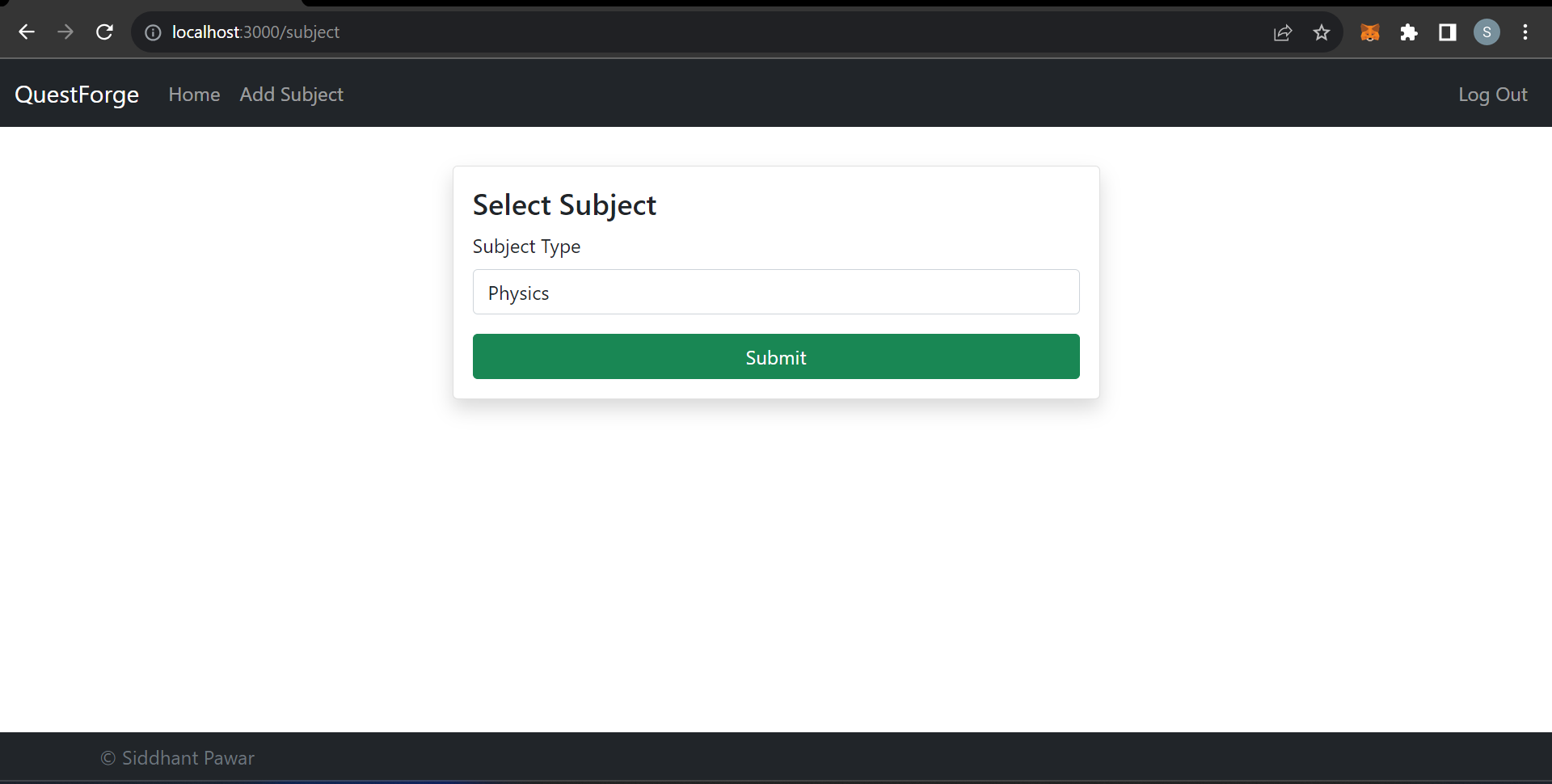 GitHub - SiddhantPawar03/QuestForge: Following website would help to generate question paper ...