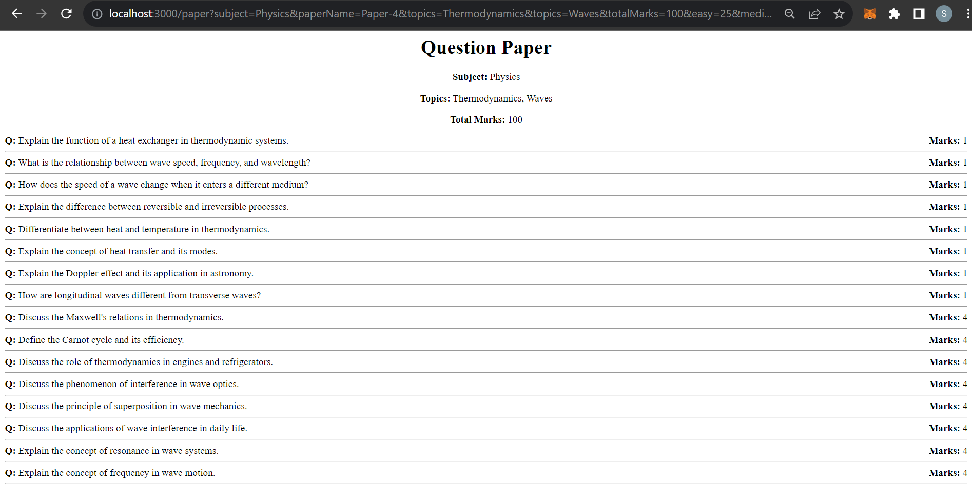 GitHub - SiddhantPawar03/QuestForge: Following website would help to generate question paper ...