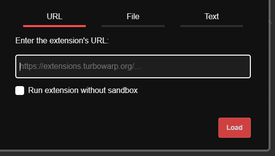 Option To Run Extension From Link As Unsandboxed · Issue 746 · Turbowarp Extensions · Github