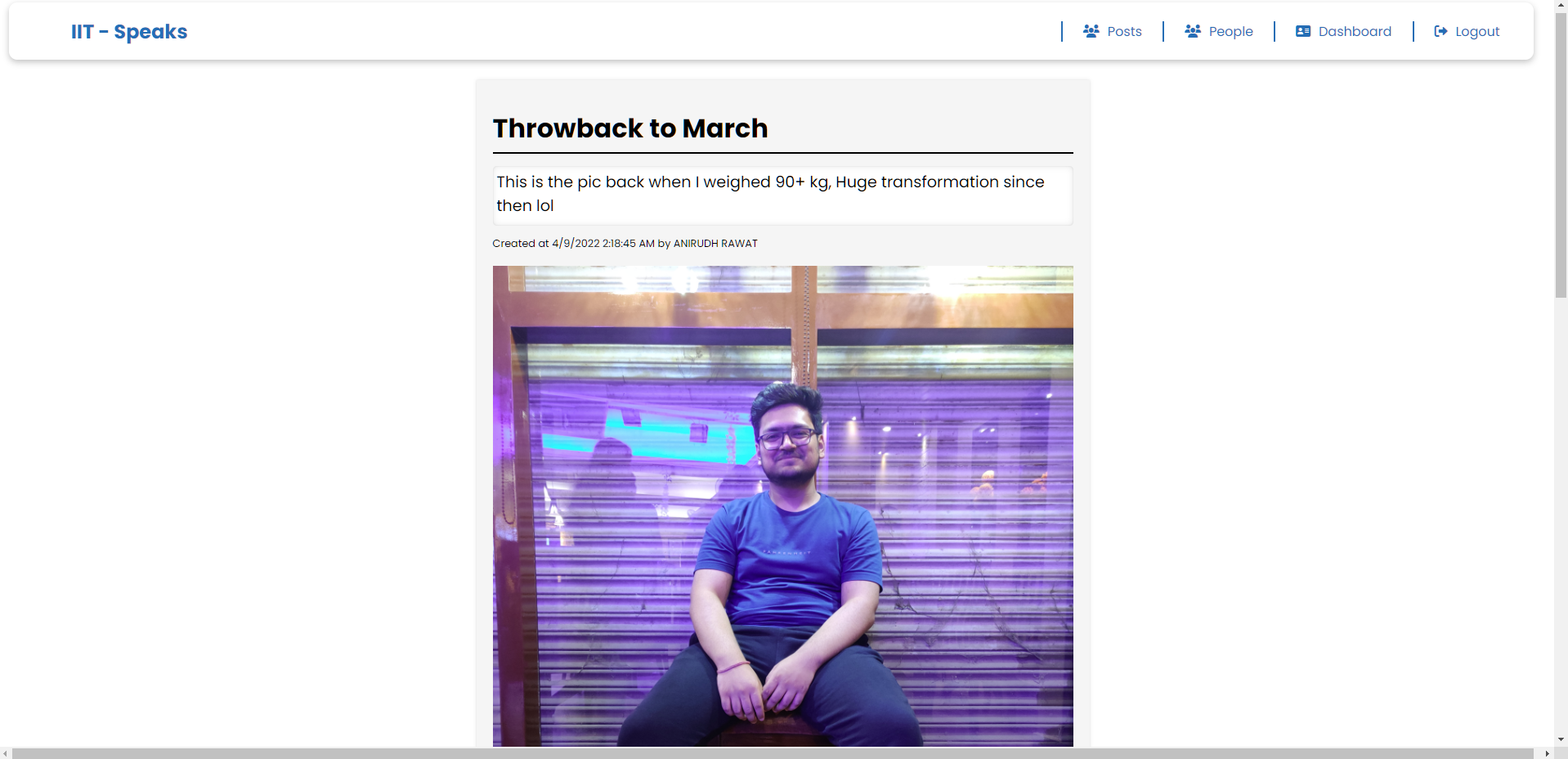 GitHub - geeKASR/IIT-Speaks: Community Based Social MERN Stack Web App