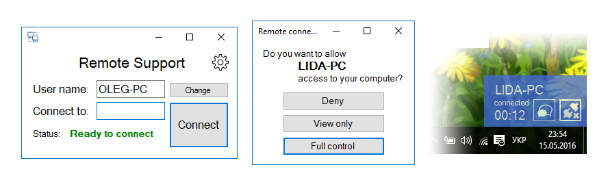 GitHub - liole/RemoteSupport: Remote support system for screen sharing ...