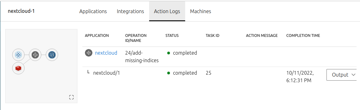 Action logs missing result payload · Issue #1277 · canonical/juju-dashboard · GitHub