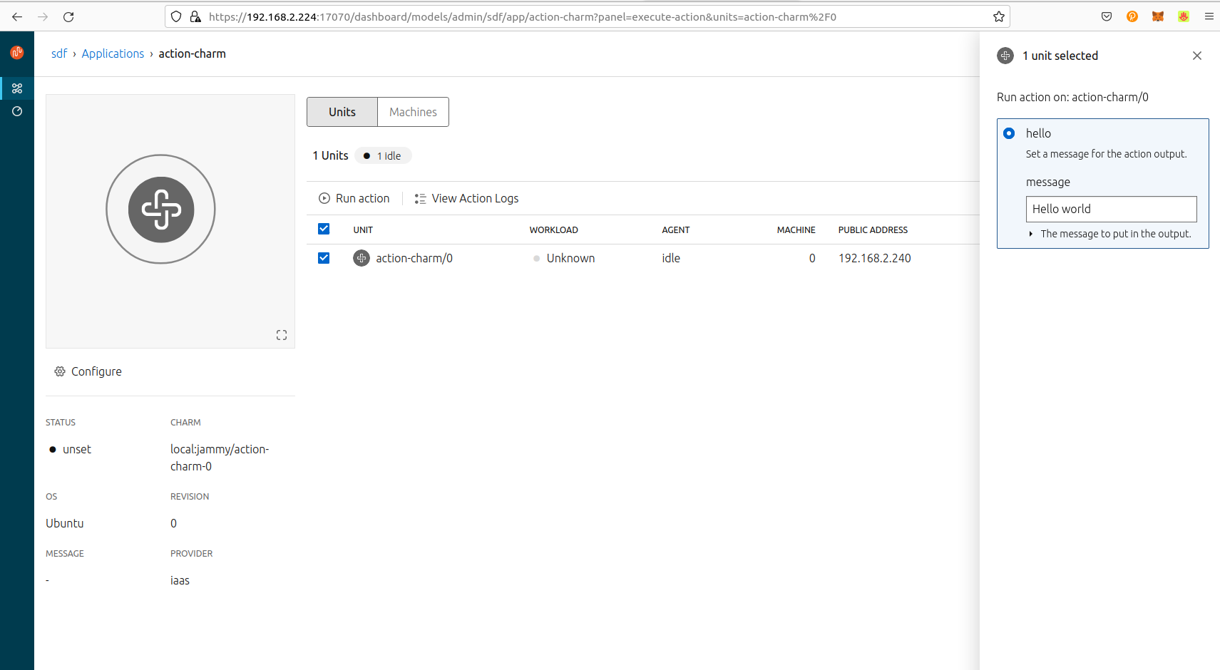 Action logs missing result payload · Issue #1277 · canonical/juju ...