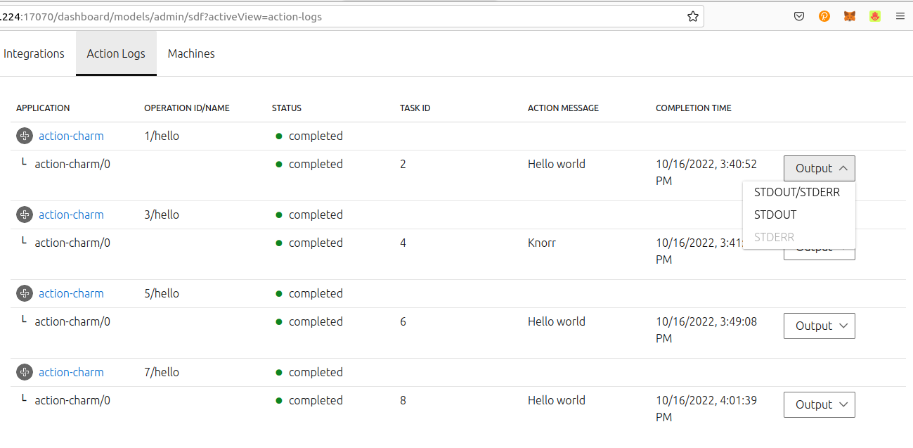 Action logs missing result payload · Issue #1277 · canonical/juju-dashboard · GitHub