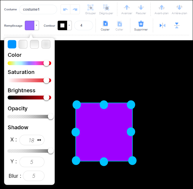 Improved vector editor ( blurred background, shadow ) · ScratchAddons ...