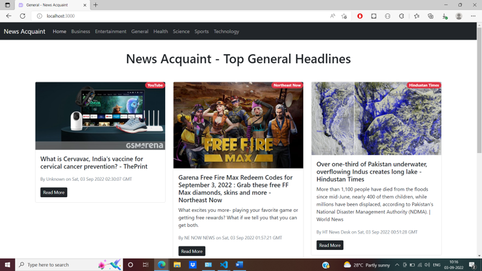 GitHub - AkanshaVennela/NewsAcquaint: News Aquaint is a news app created using React and NewsAPI