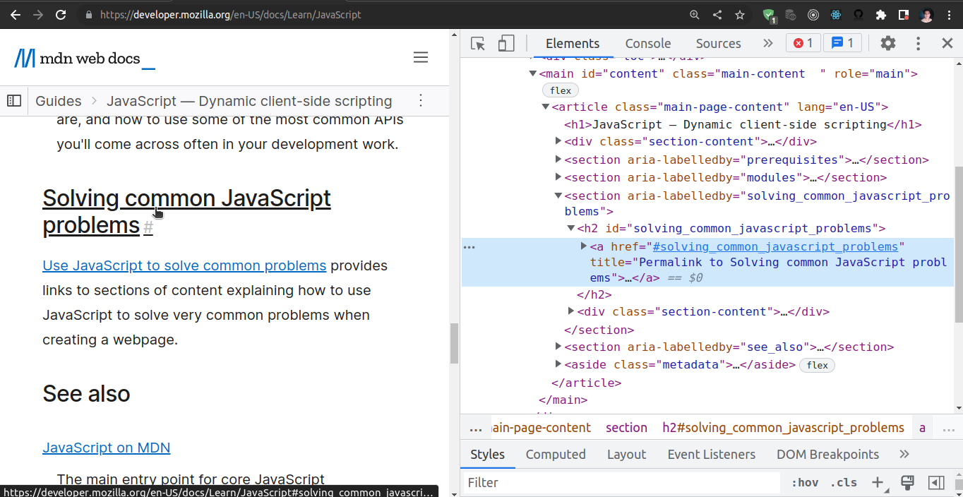 Auto generated anchor tags in Heading elements pointing to that heading ...