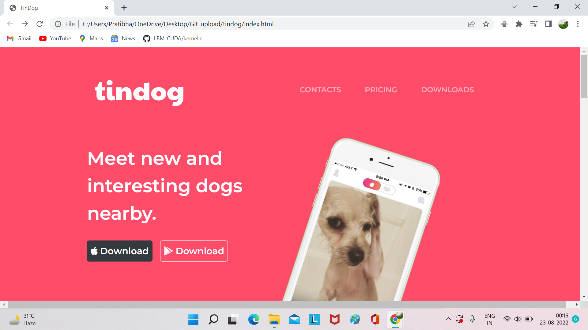 GitHub - pratibha2001/tindog: Made a dating website for dogs using Bootstrap