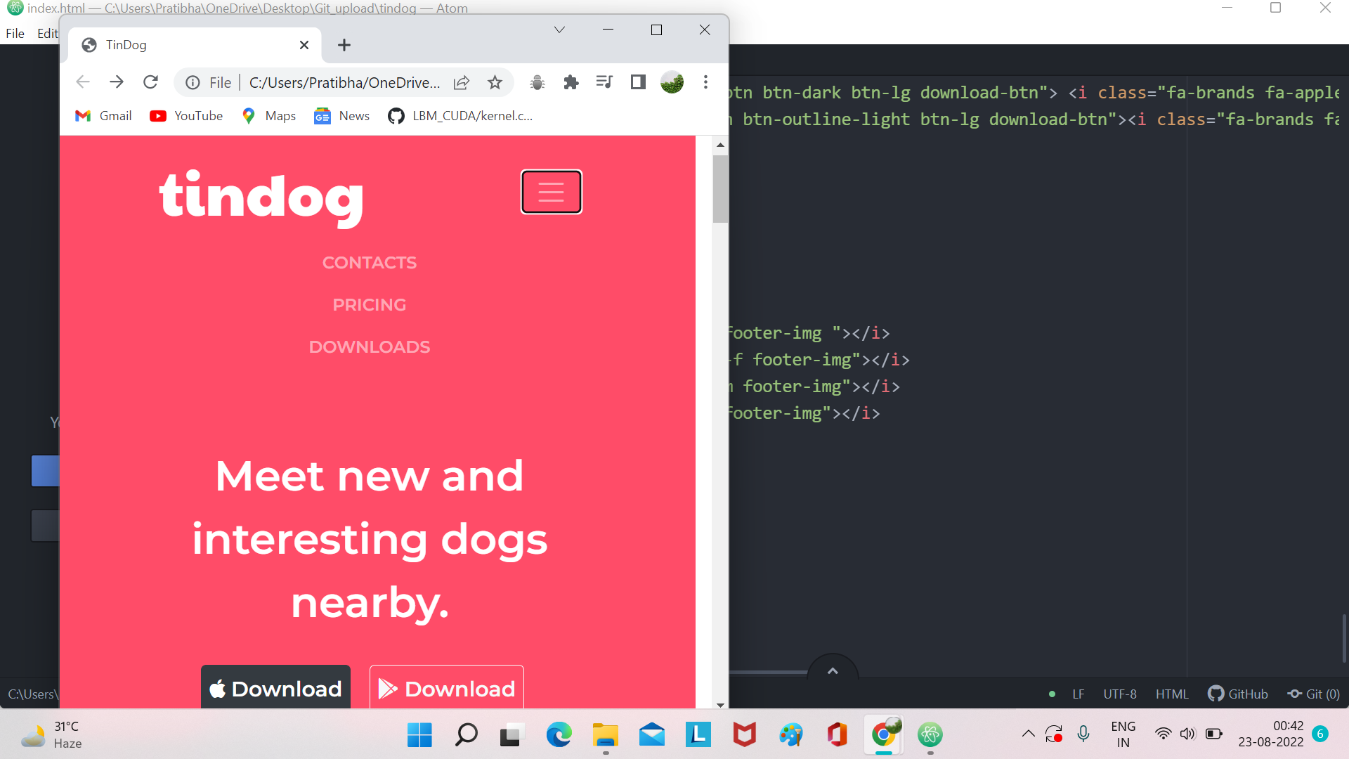 GitHub - pratibha2001/tindog: Made a dating website for dogs using Bootstrap