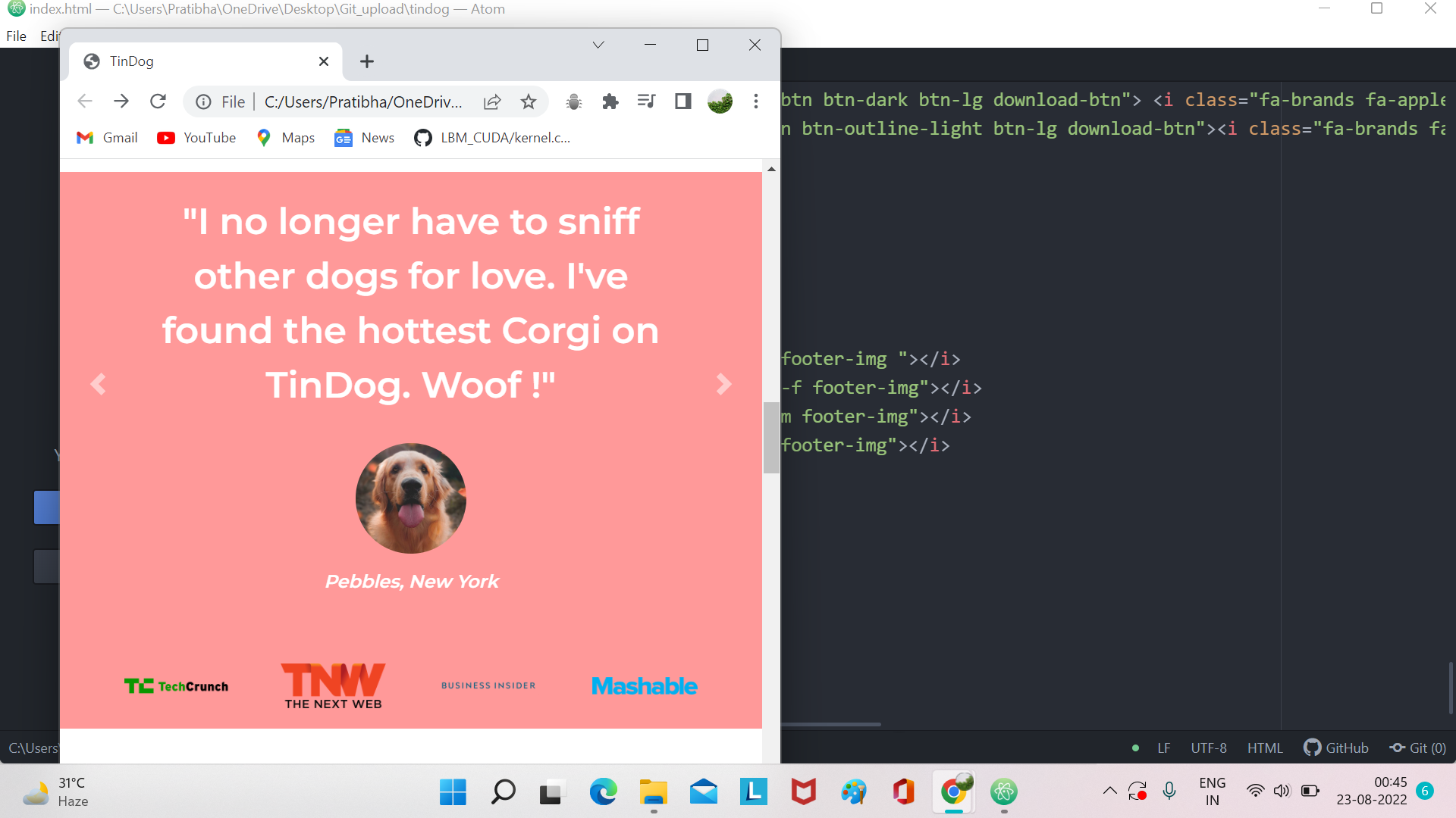 GitHub - pratibha2001/tindog: Made a dating website for dogs using Bootstrap
