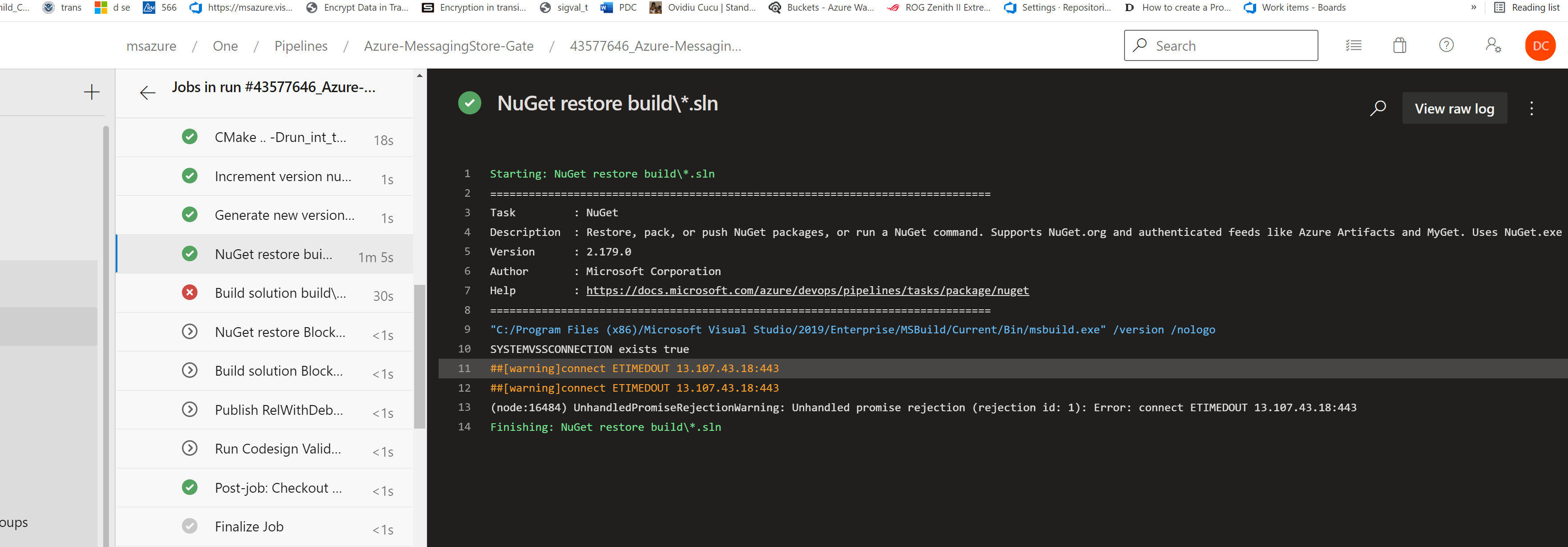 Nugetcommandv2 Does Not Fail For Restore If There Is A Timeout · Issue