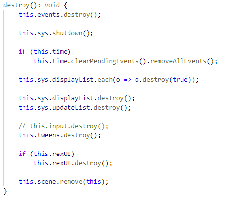 Remove scene from scene list, but error throws. · Issue #4436 · phaserjs/phaser · GitHub