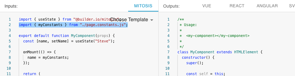 Custom Elements: Missing imports from the mitosis file · Issue #210 · BuilderIO/mitosis · GitHub