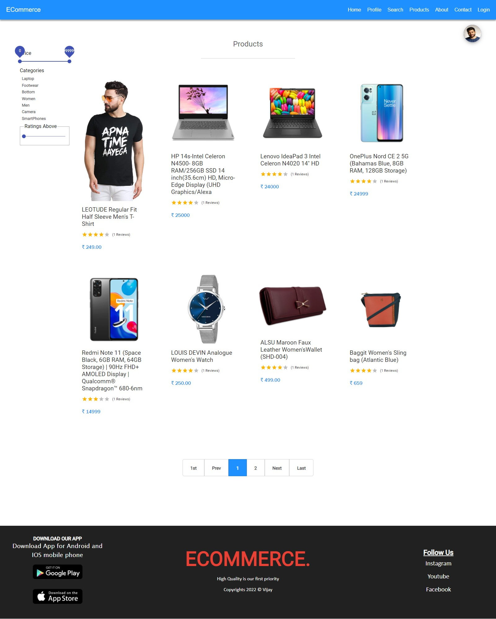 GitHub - vijaymoorthy13/MERN-Stack-Full-Ecommerce