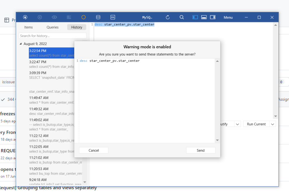 Warning mode will kill the app · Issue #544 · TablePlus/TablePlus-Windows · GitHub