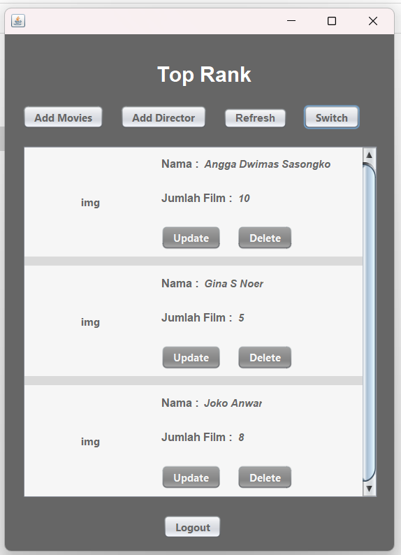 GitHub - cantikaputria/TP2DPBO2023: Explore the world of cinema with our Movie List app - a Java ...