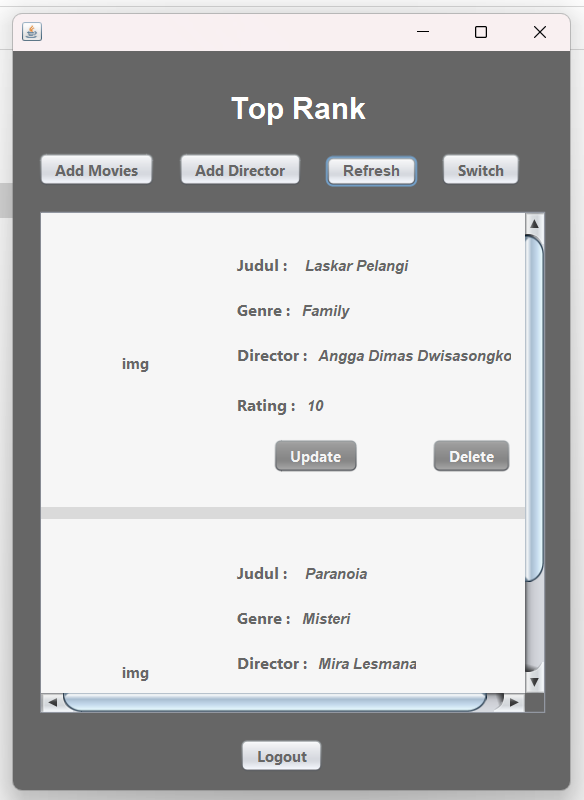 GitHub - cantikaputria/TP2DPBO2023: Explore the world of cinema with our Movie List app - a Java ...