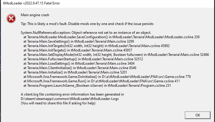 Tmodloader setup check · Issue #3120 · tModLoader/tModLoader · GitHub