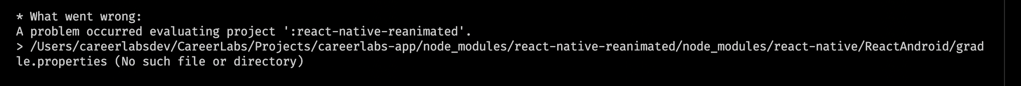 Error on android version 5.1 Attempt to invoke virtual method 'boolean com.swmansion.reanimated ...