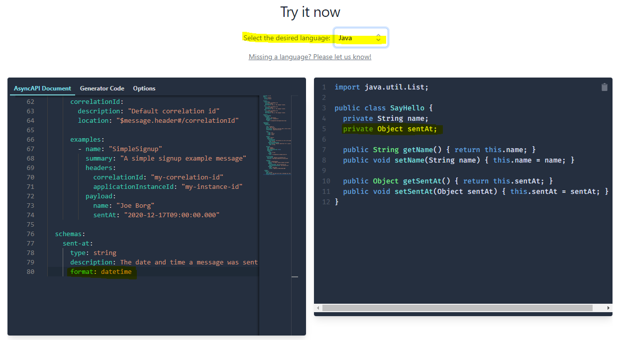 Java generation - support for 'format' classifier · Issue #533 · asyncapi/modelina · GitHub
