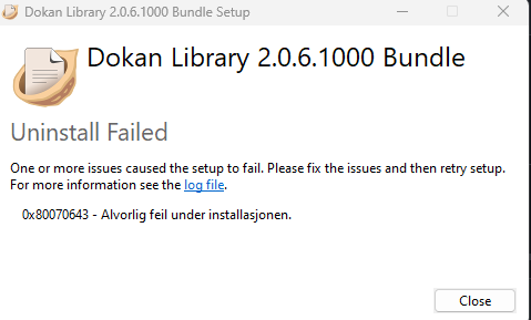 I can't uninstall Dokany 1.2.2.1000. · Issue #793 · dokan-dev/dokany · GitHub