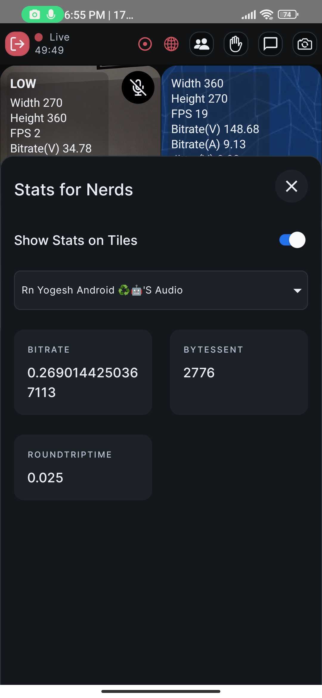 Incorrect Audio Bitrate is showing up on the RTC Stats Modal · Issue #984 · 100mslive/100ms ...