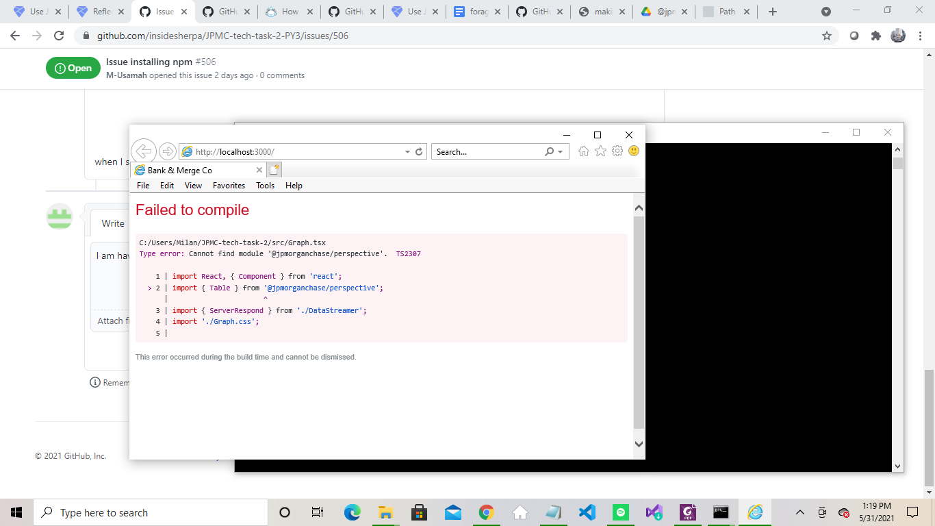 Issue Installing Npm · Issue 506 · Insidesherpajpmc Tech Task 2 Py3 · Github