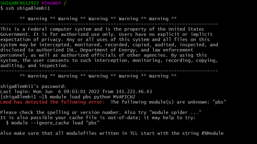 Cannot load RAVEN on lemhi1 · Issue #1848 · idaholab/raven · GitHub