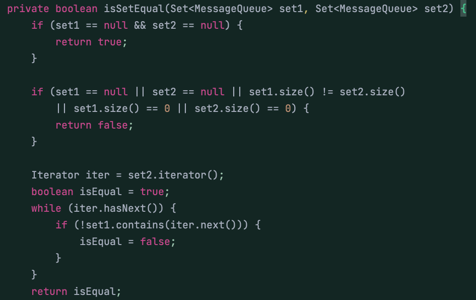 Optimize The Defaultlitepullconsumerimpl Issetequal Method Code · Issue 6043 · Apache Rocketmq