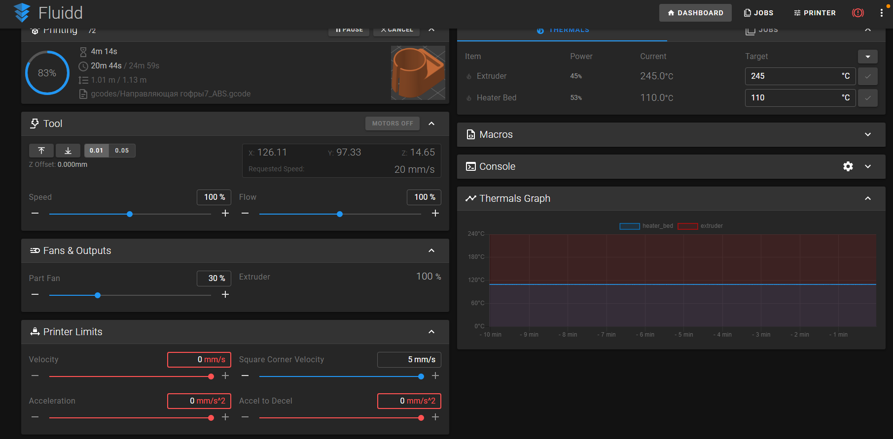 Printer Limits RED color · Issue #125 · fluidd-core/fluidd · GitHub
