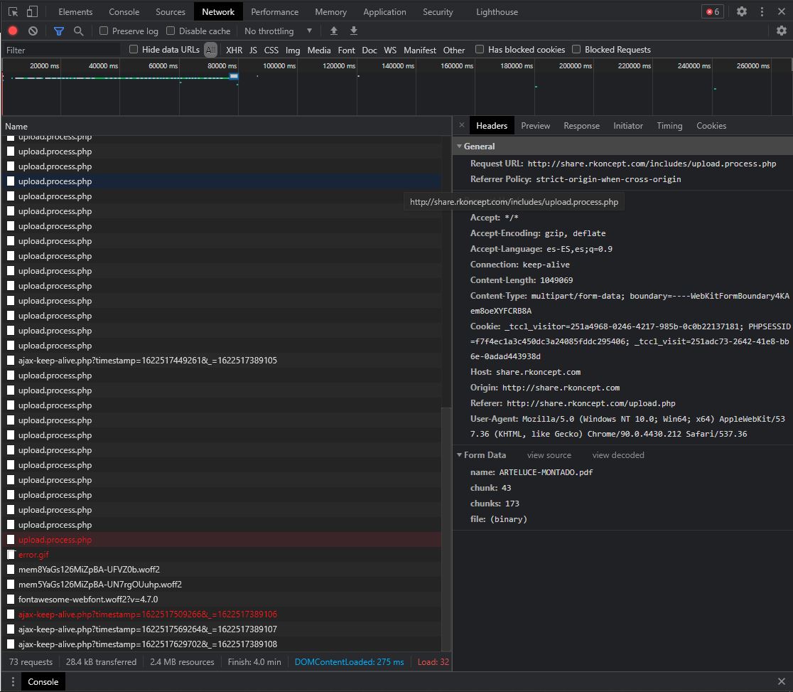 Uploads bigger than 150mb gets stuck at random % · Issue #948 · projectsend/projectsend · GitHub